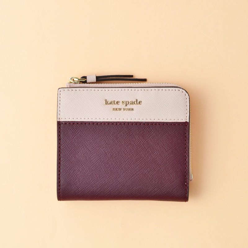 Kate Spade Cameron Small L Zip Bifold Cerrywood Warmvellume Averand