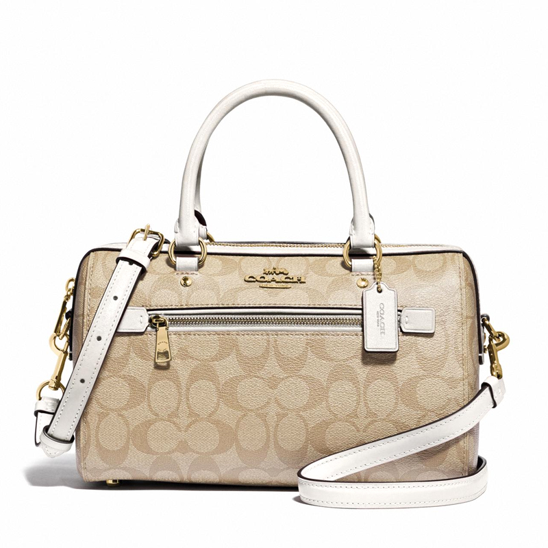 Coach Rowan Satchel Signature Light Khaki Chalk ETA 17th May - Averand