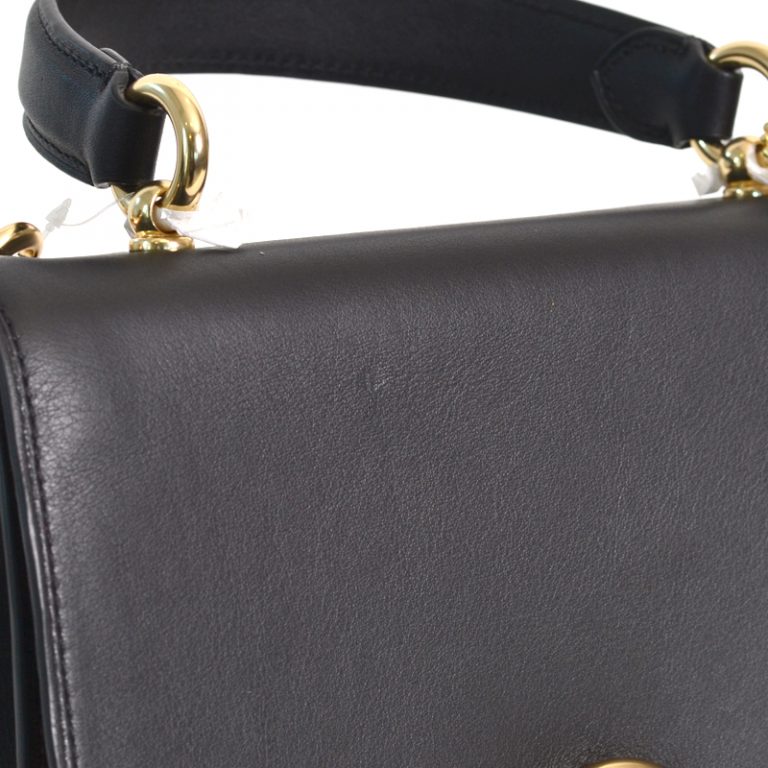 Coach Tilly Top Handle Satchel Signature Brown Black (AS-IS) - Averand