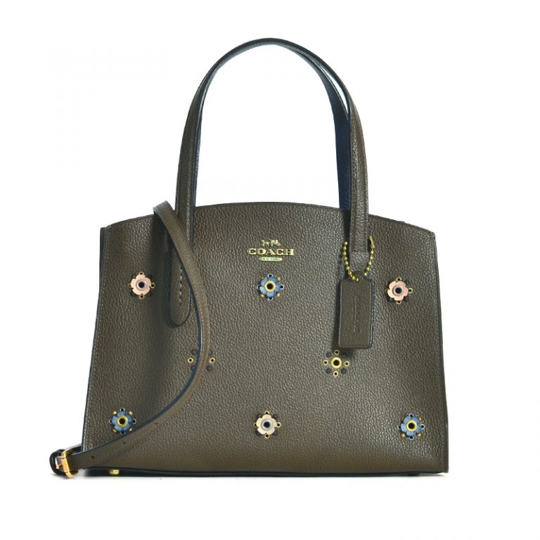 Coach Charlie Carryall 28 Scattered Rivets Moss - Averand