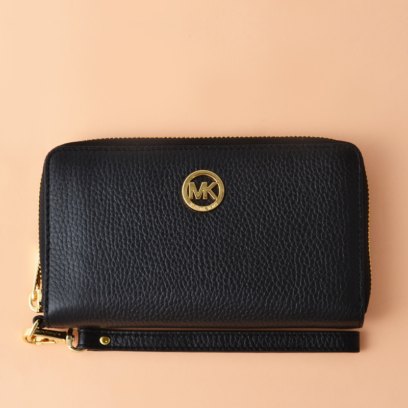 Michael Kors Fulton Large Flat Multifunction Phone Case Black - Averand