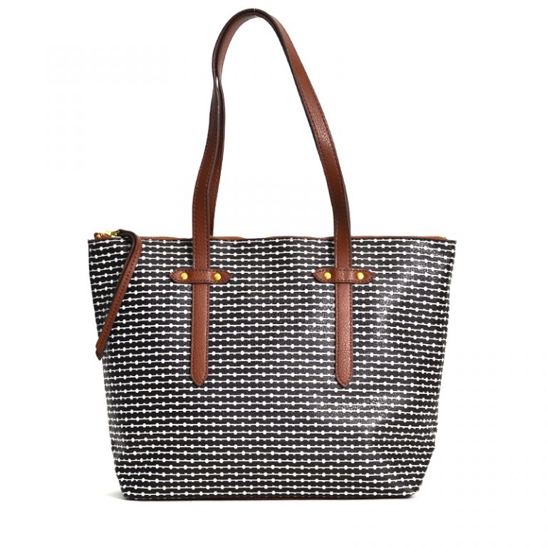 Fossil Felicity Tote Black White - Averand