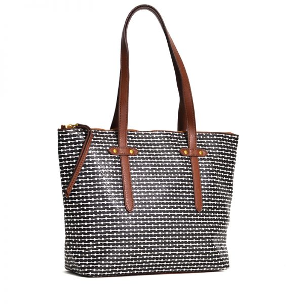Fossil Felicity Tote Black White - Averand