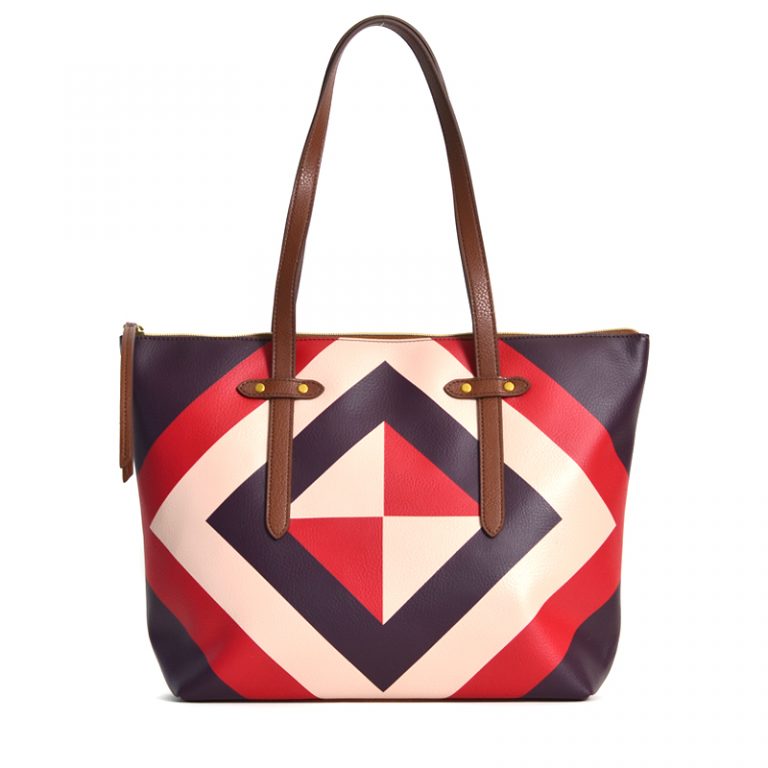Fossil Felicity Tote Maroon Multi - Averand