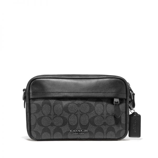 Coach Graham Crossbody Signature Charcoal Black - Averand