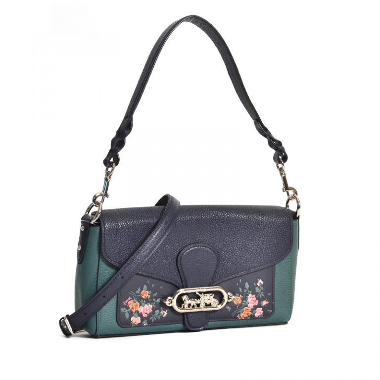 Coach Jade Shoulder Bag Rose Bouquet Print Midnight Multi (AS-IS) - Averand