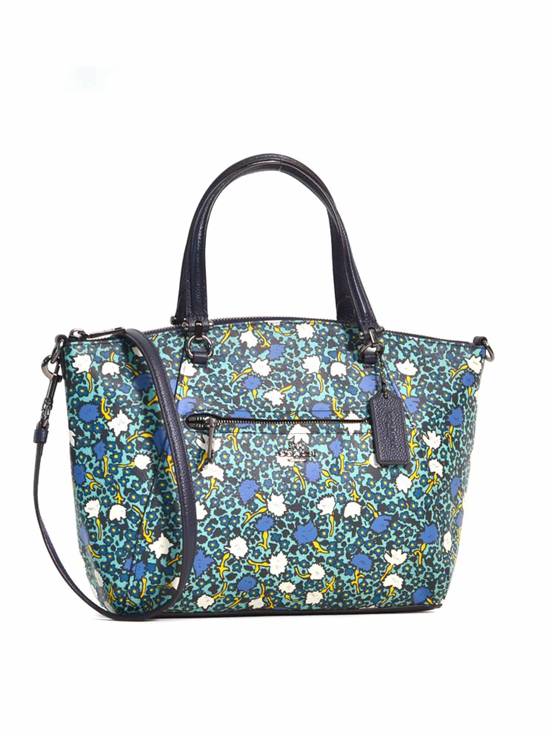 Coach Prairie Satchel Teal Floral - Averand