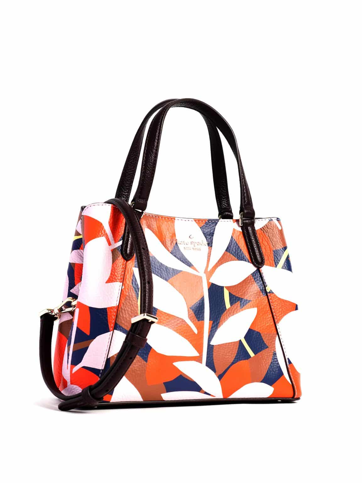 Kate Spade Jackson Tropical Toss Medium Triple Compartment Satchel Pink ...