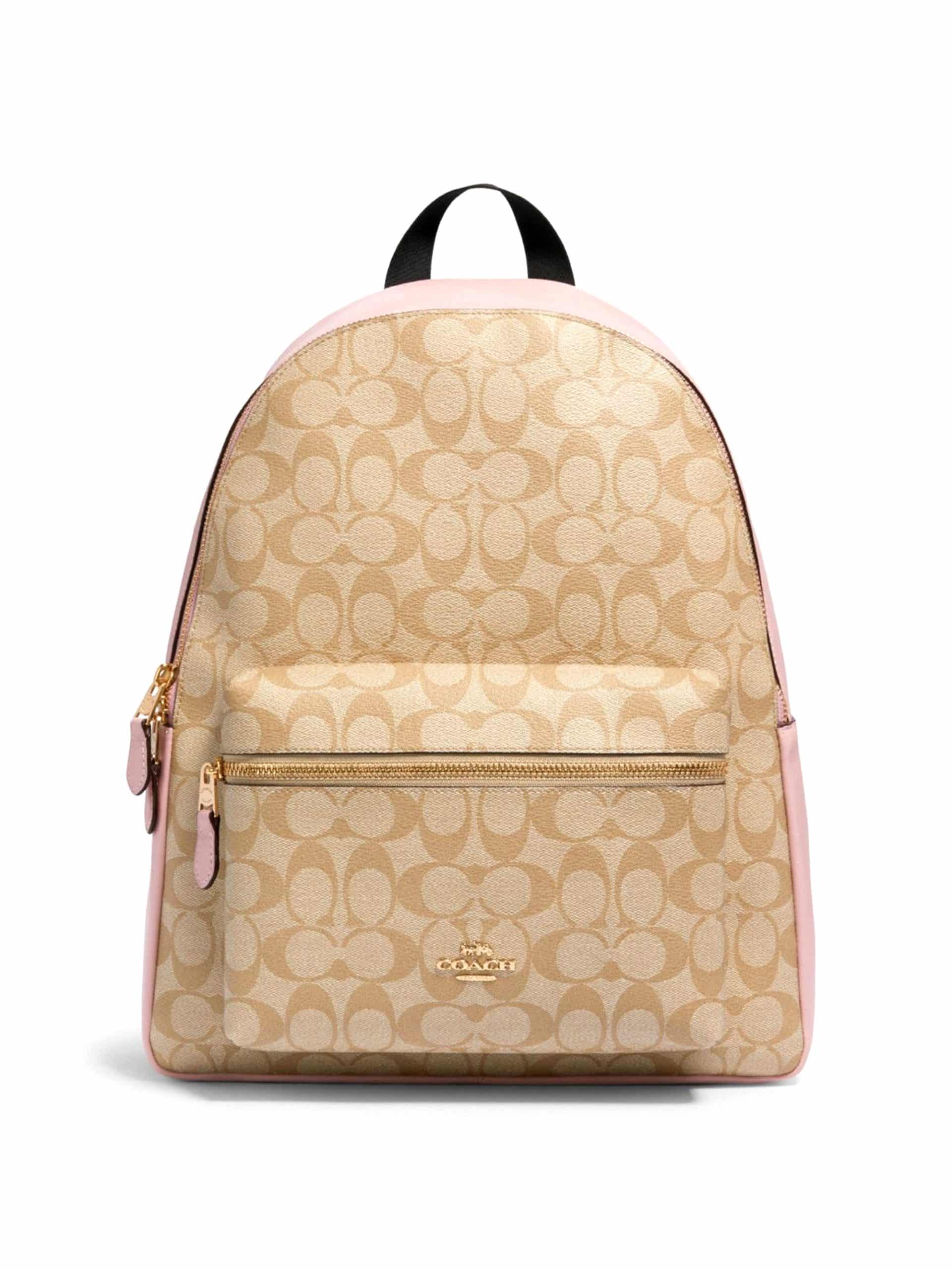 Coach Charlie Backpack Signature Light Khaki Blossom - Averand