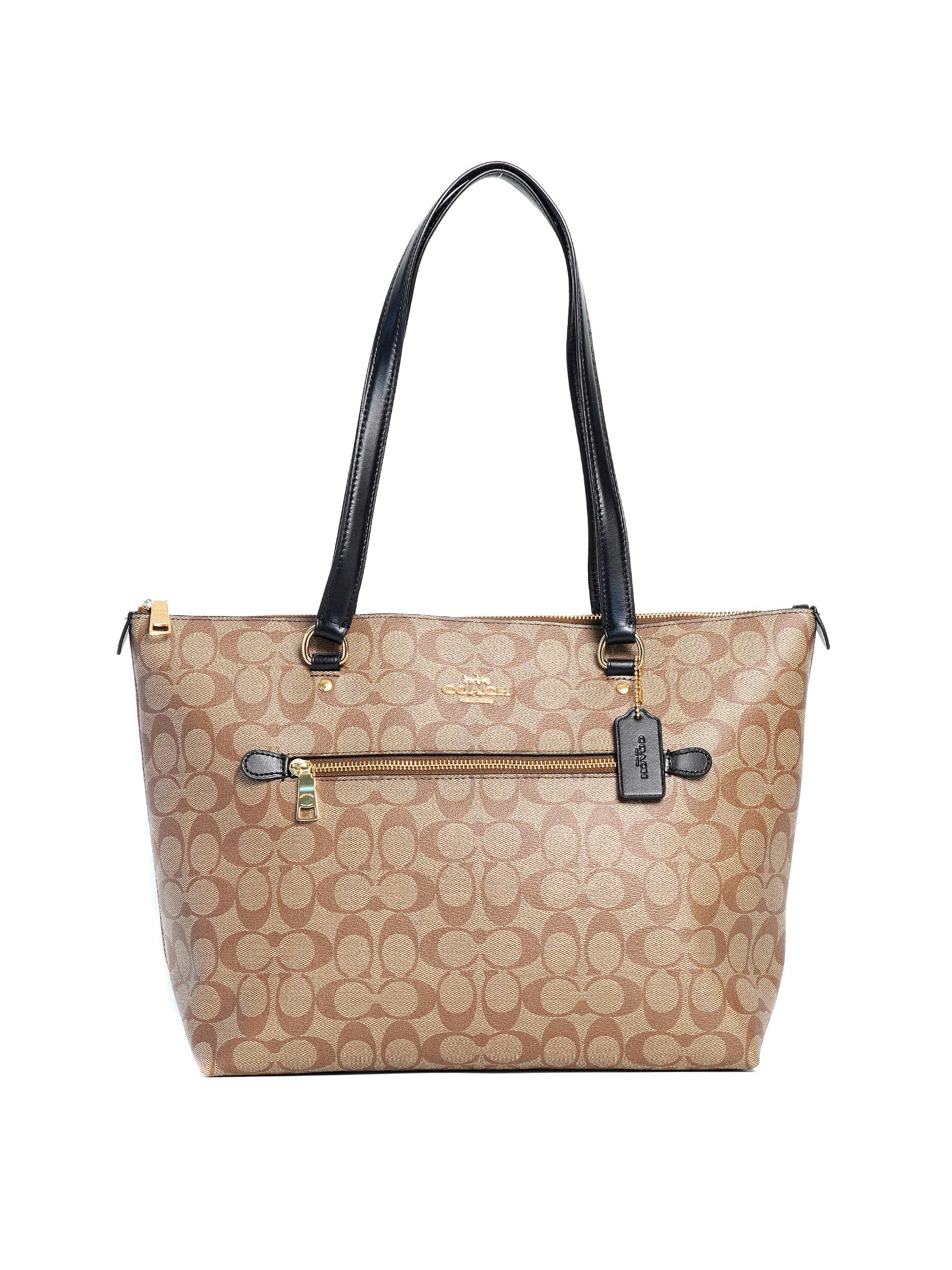 Coach Gallery Tote Signature Khaki Black - Averand