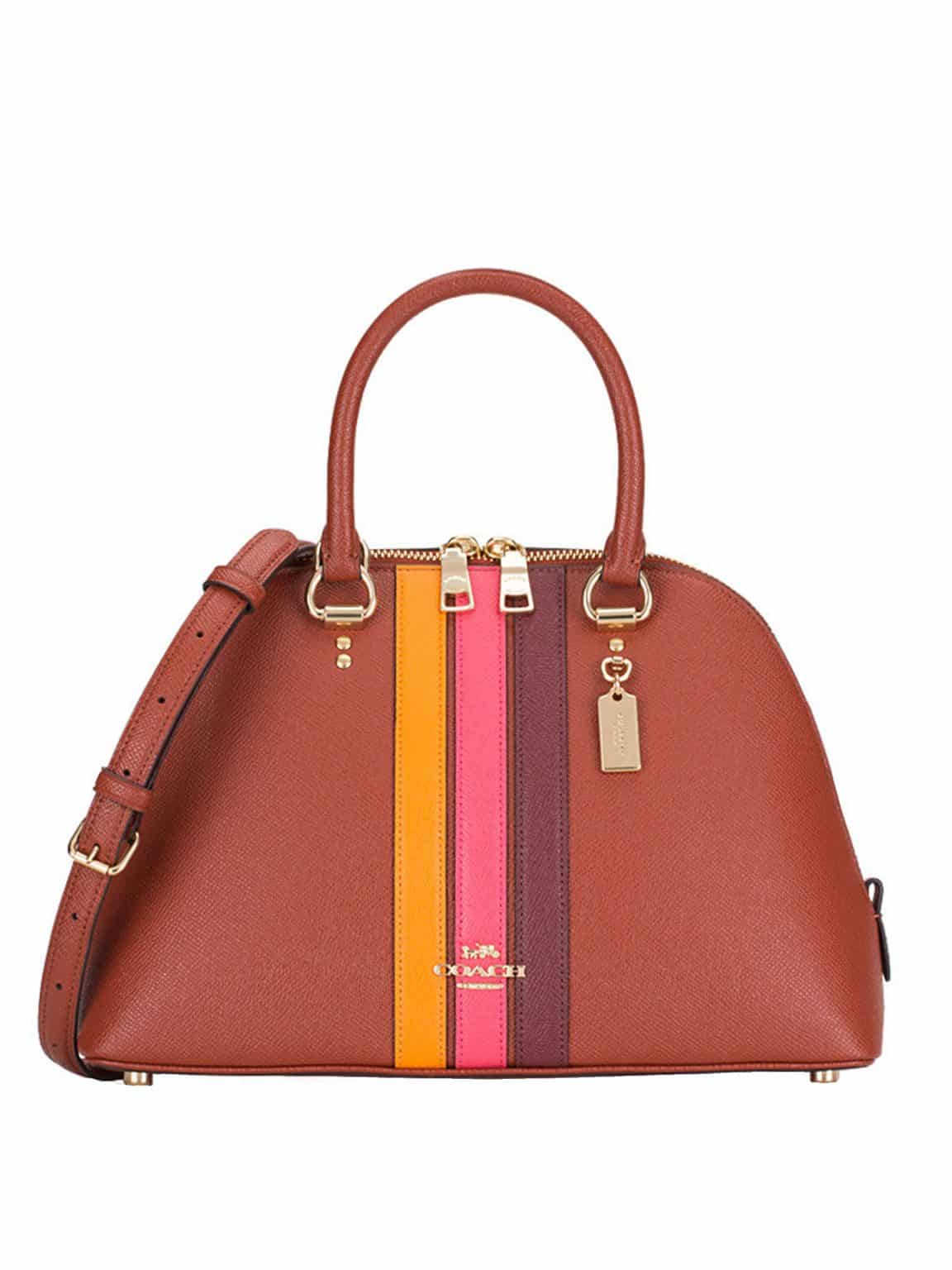 Coach Katy Satchel Terracotta Pink Multi - Averand