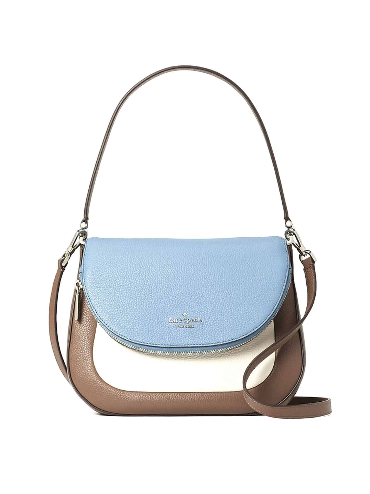Kate Spade Leila Colorblock Medium Flap Shoulder Bag Baltic Sea Multi ...