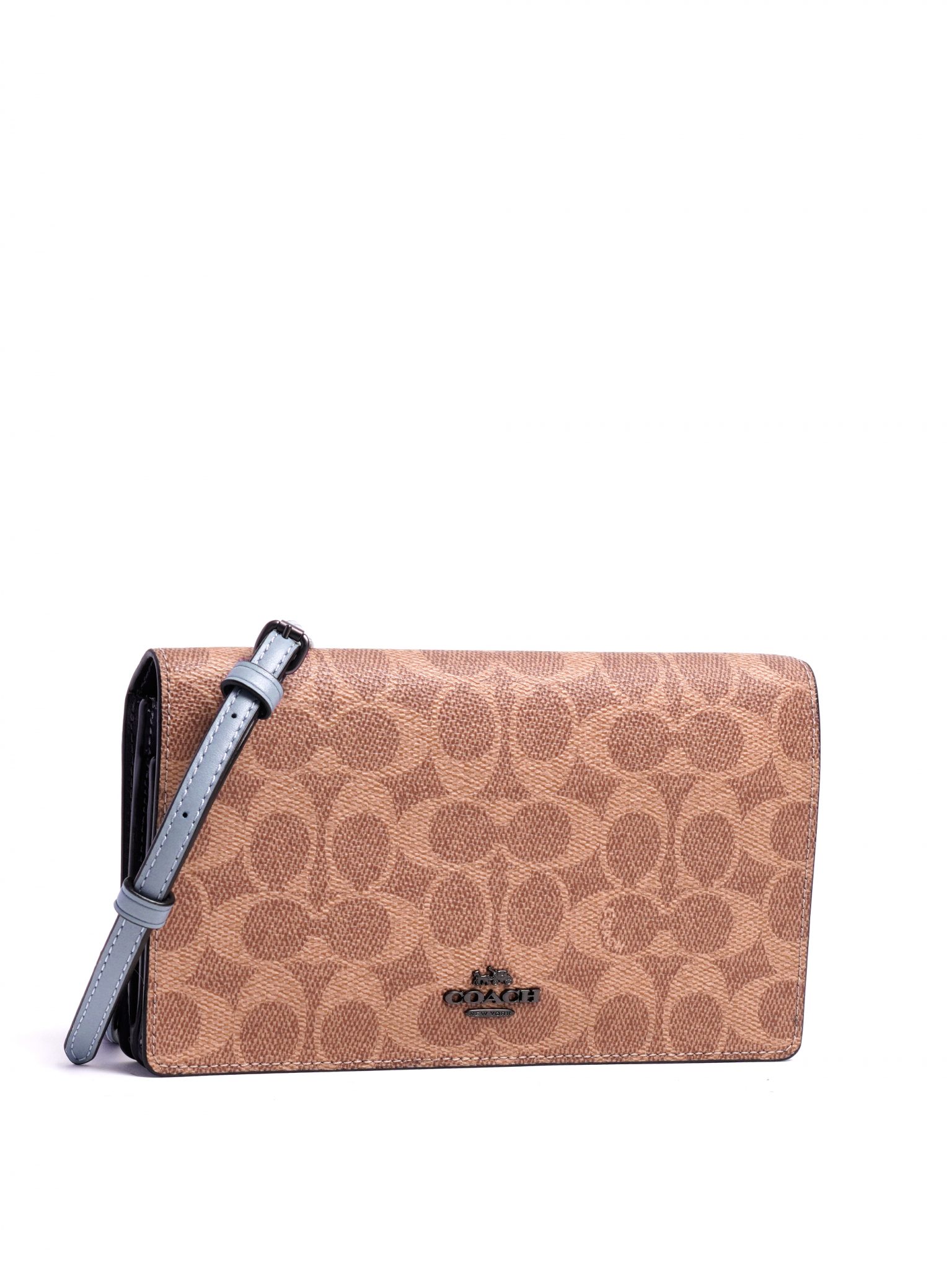 Coach Hayden Foldover Crossbody Clutch Colorblock Signature Tan Mist ...