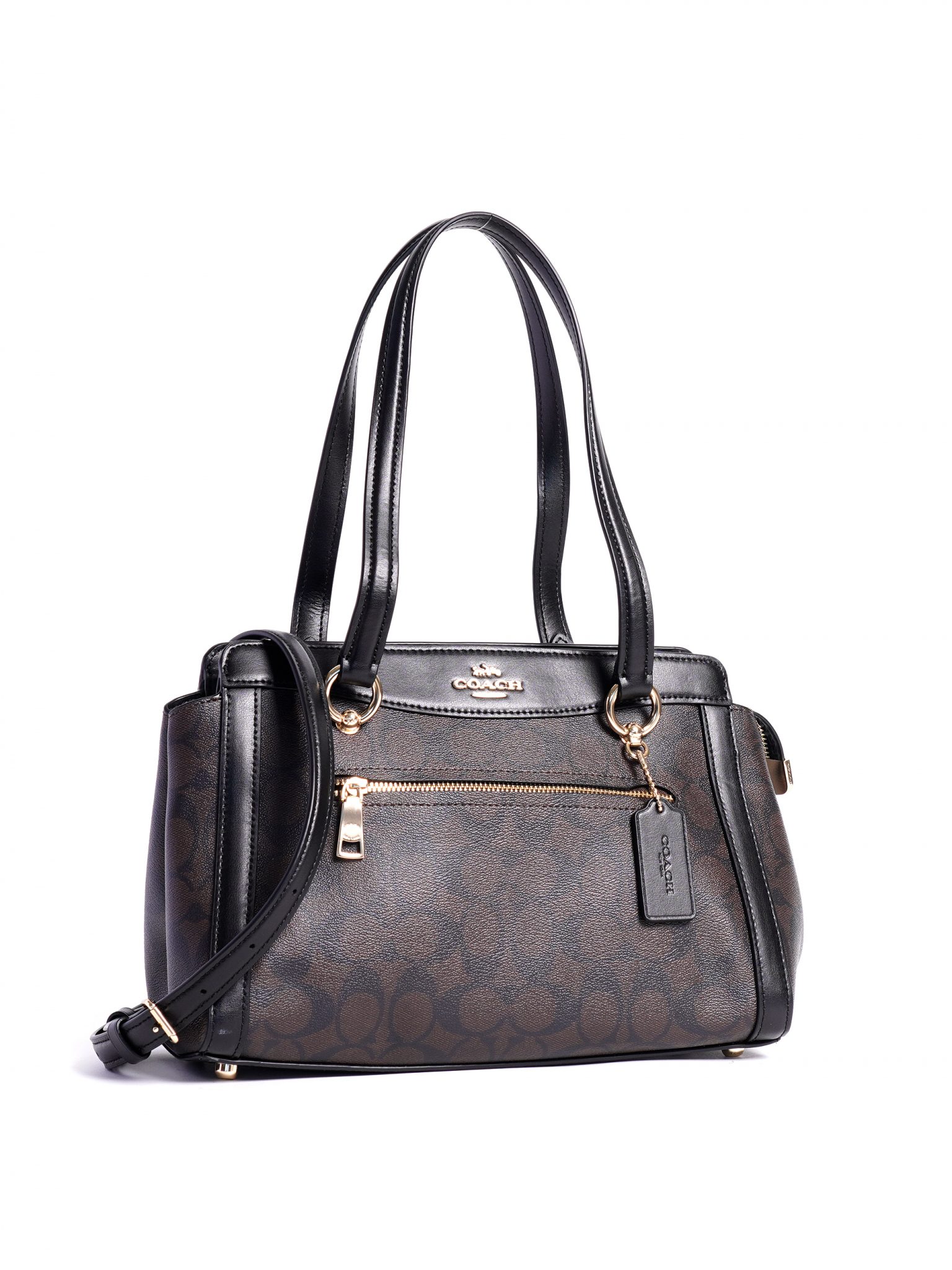 Coach Kailey Carryall Signature Brown Black - Averand