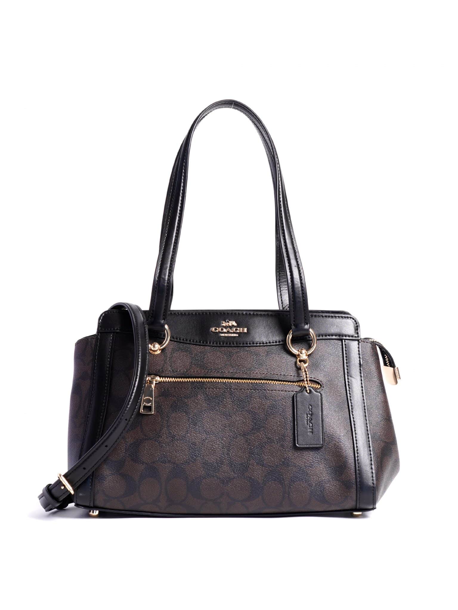 Coach Kailey Carryall Signature Brown Black - Averand