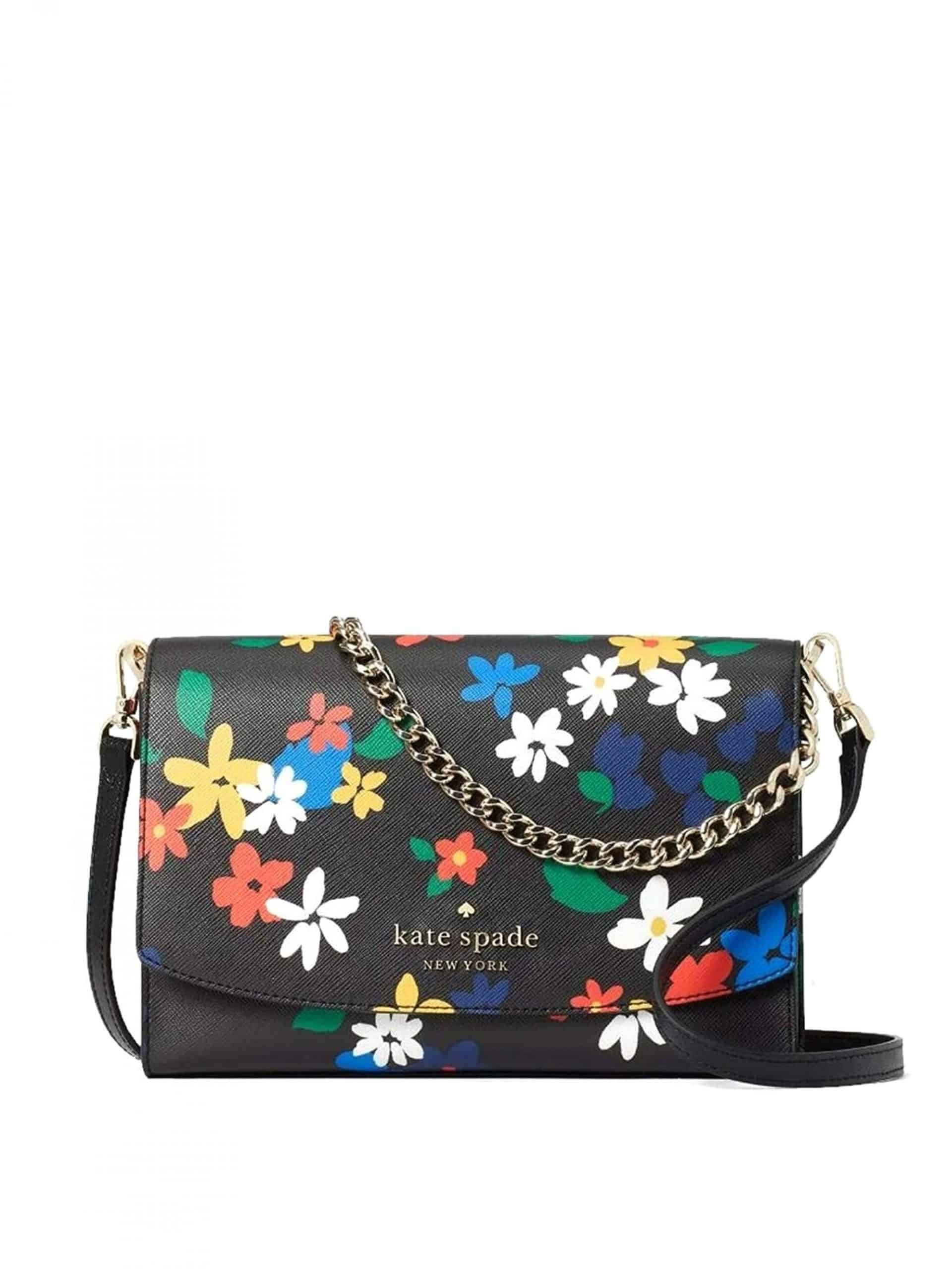 Kate Spade Carson Convertible Crossbody Sailing Flower Black Multi ...