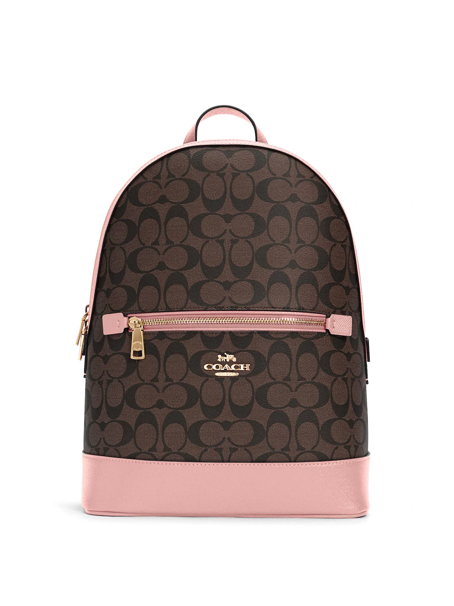 Coach Kenley Backpack Signature Brown Shell Pink - Averand