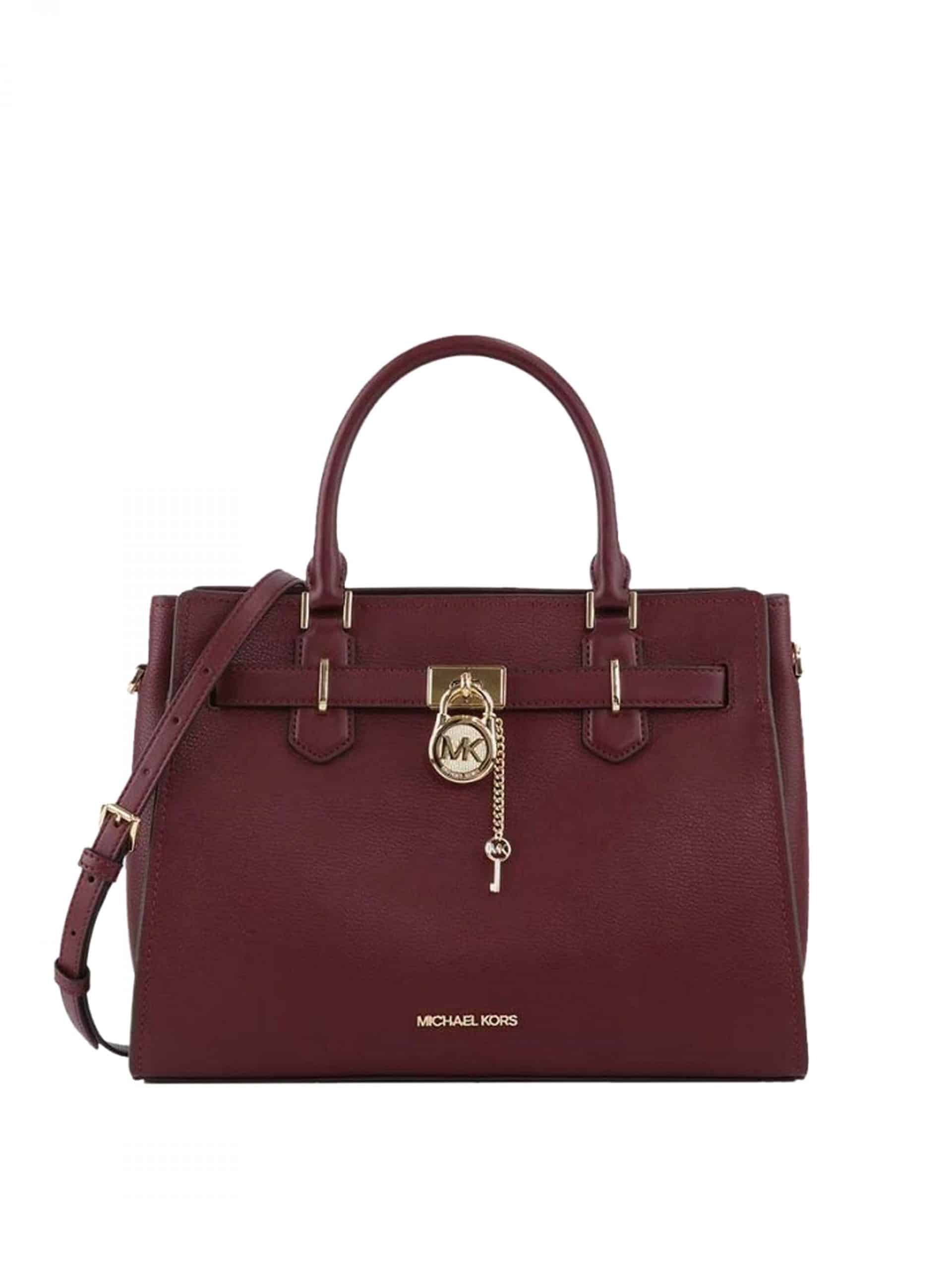 Michael Kors Hamilton Medium Satchel Merlot - Averand