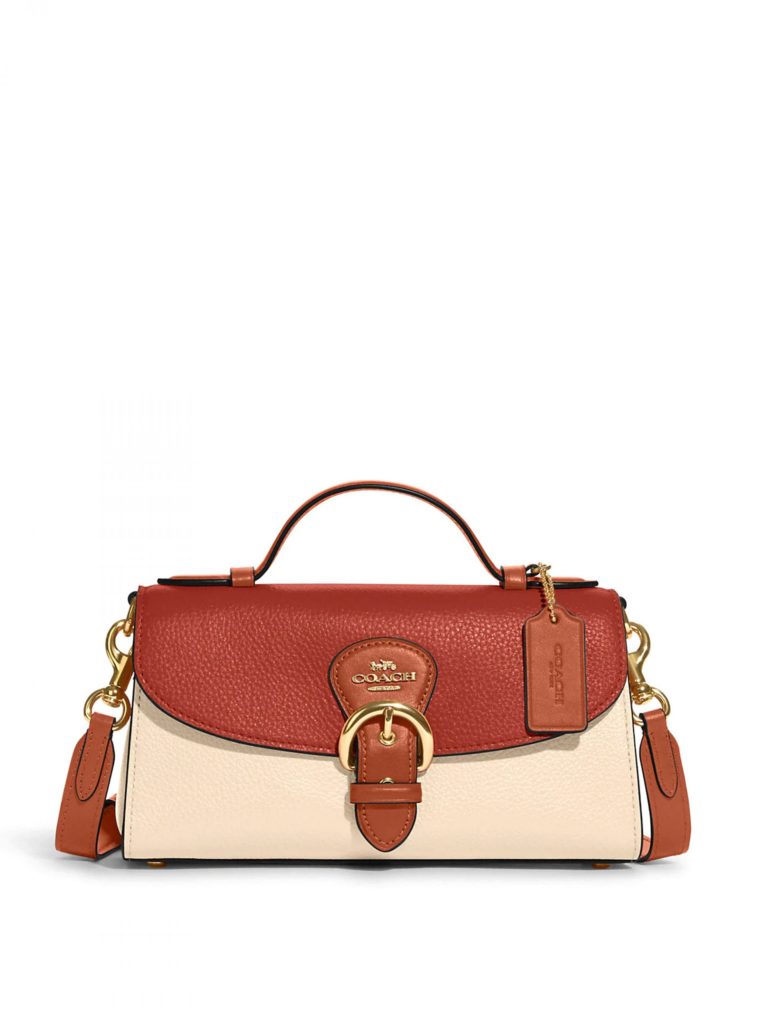 Coach Kleo Top Handle Colorblock Red Sand Multi - Averand