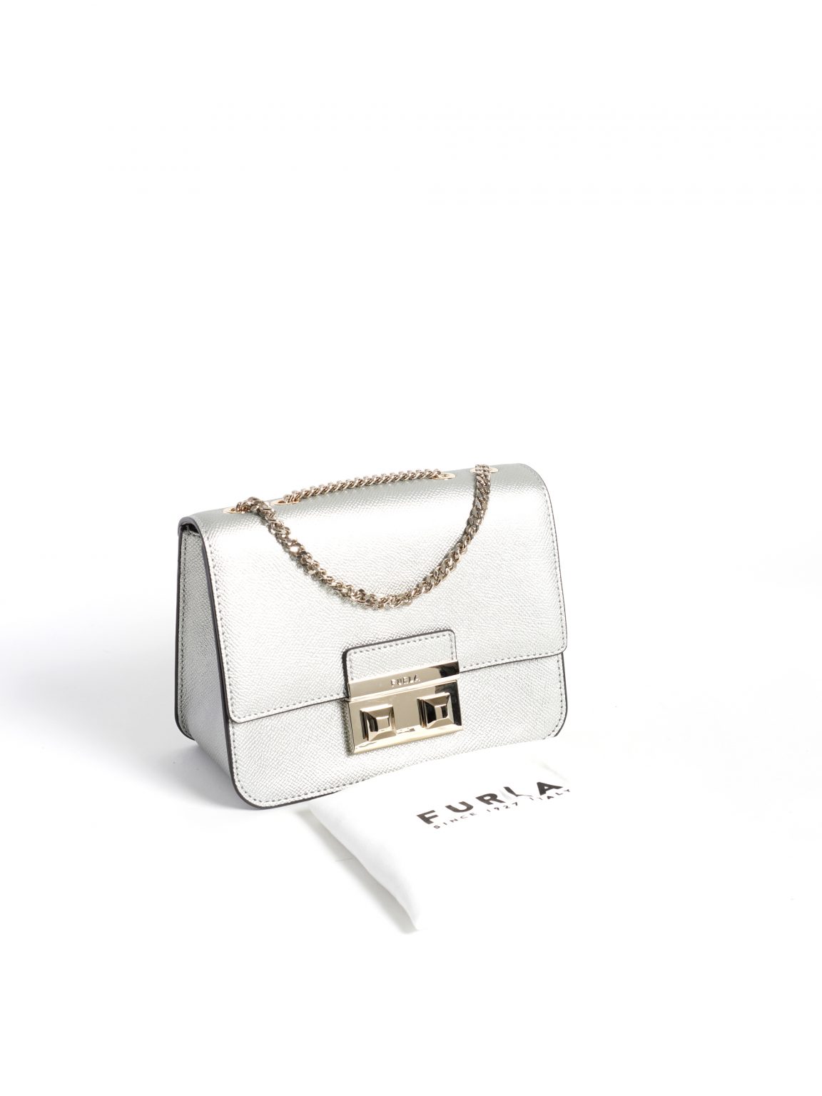 Furla Bella Crossbody Mini Silver - Averand