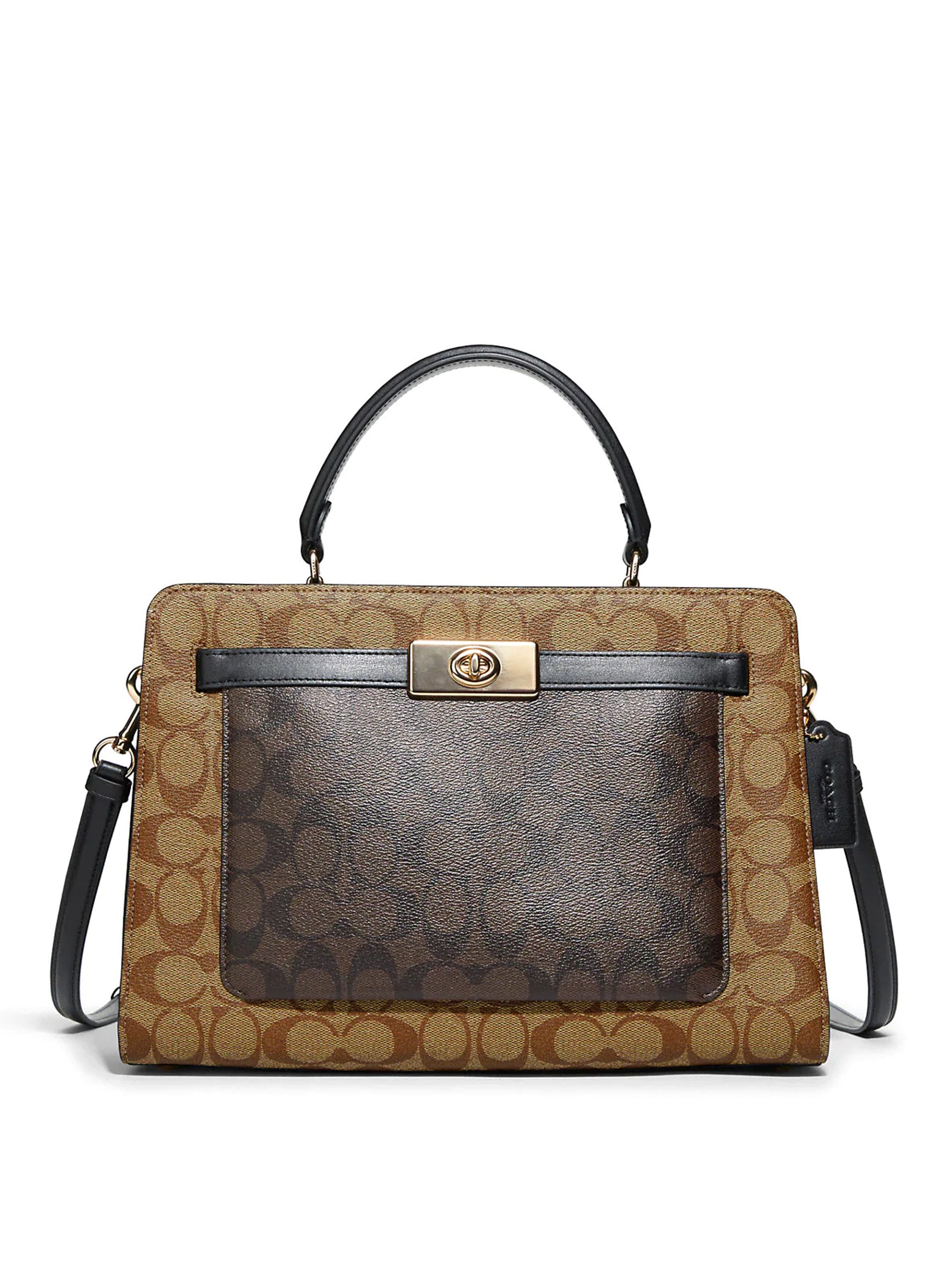 Coach Lane Carryall Blocked Signature Khaki Brown Multi - Averand