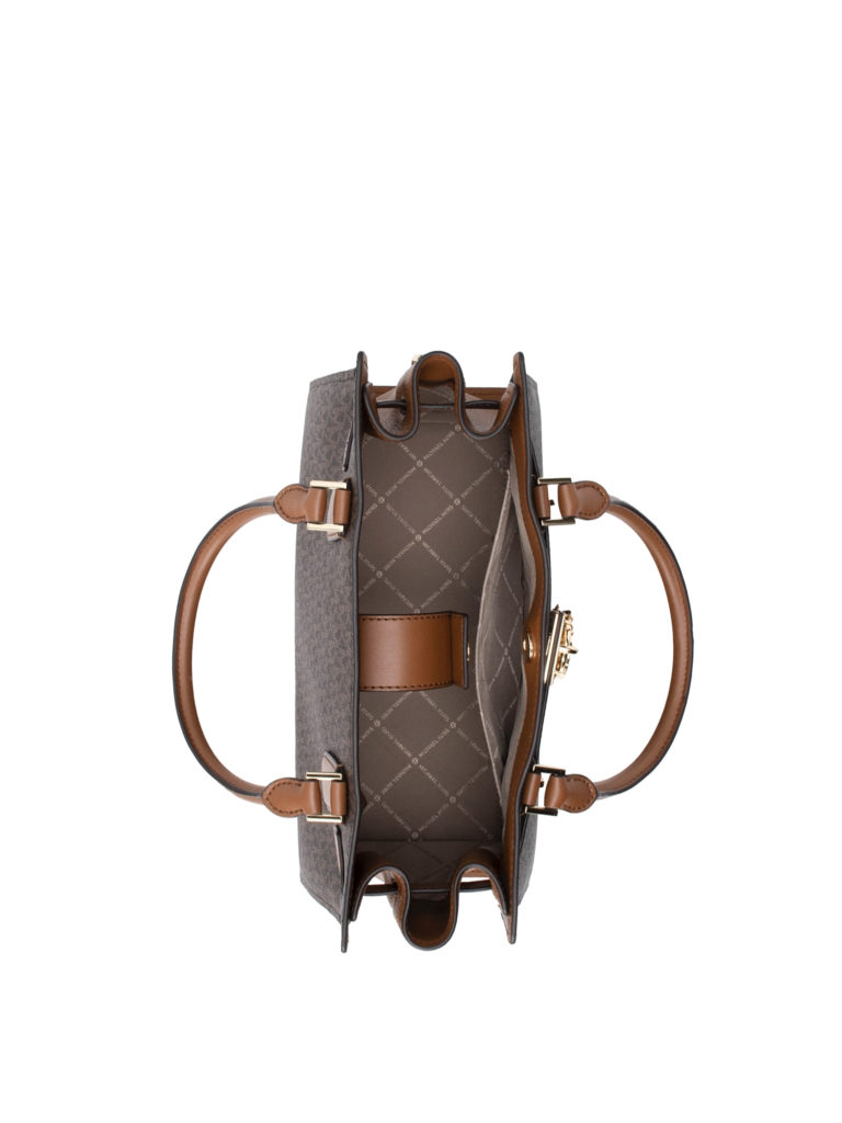 Michael Kors Hamilton Medium Satchel Signature Brown - Averand