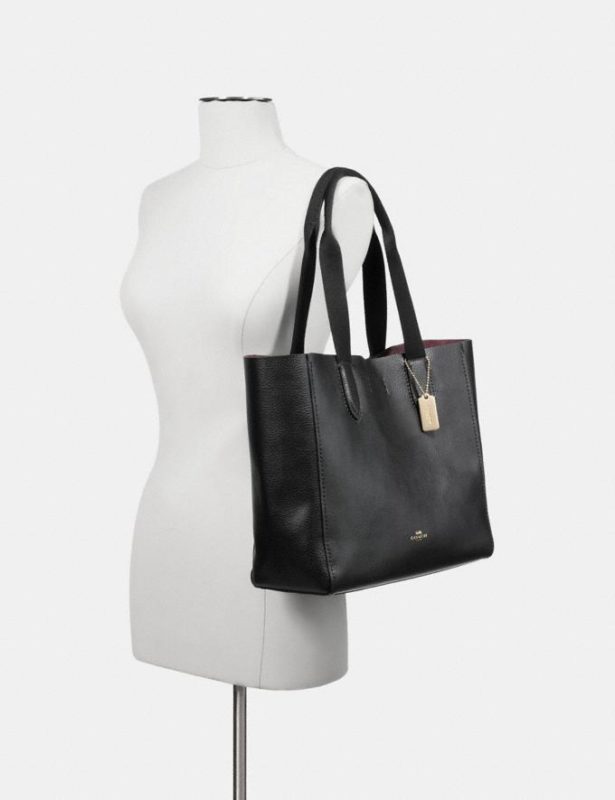 Coach Derby Tote Oxblood Metallic Cherry - Averand