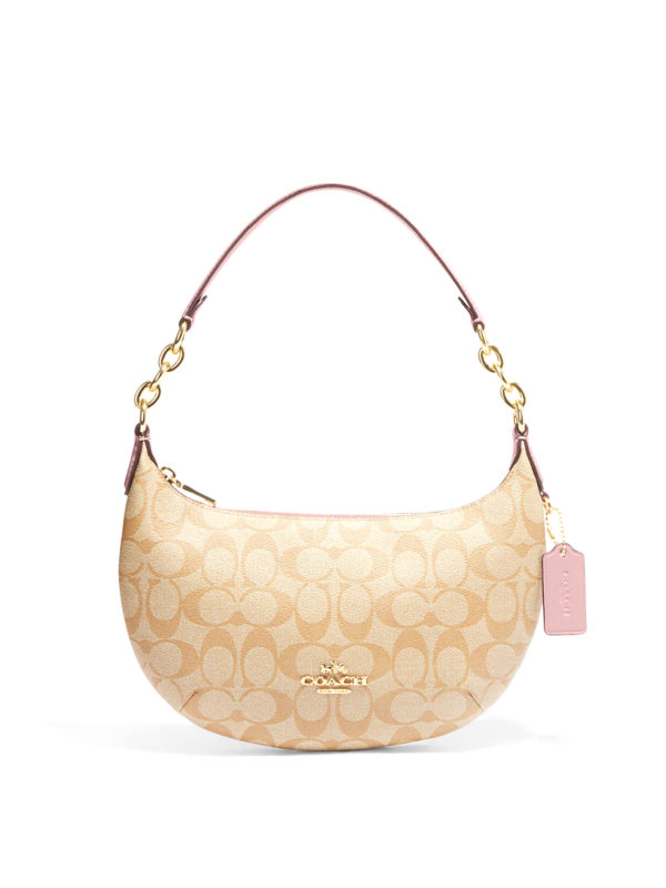 Coach Payton Hobo Signature Light Khaki Powder Pink - Averand