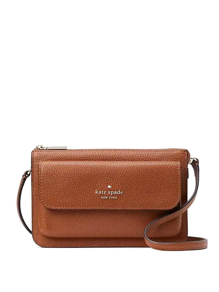 Kate Spade Leila Small Flap Crossbody Warm Gingerbread - Averand