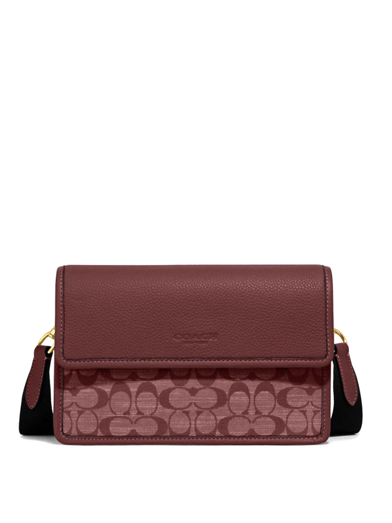 Coach Turner Flap Crossbody Signature Chambray Wine - Averand
