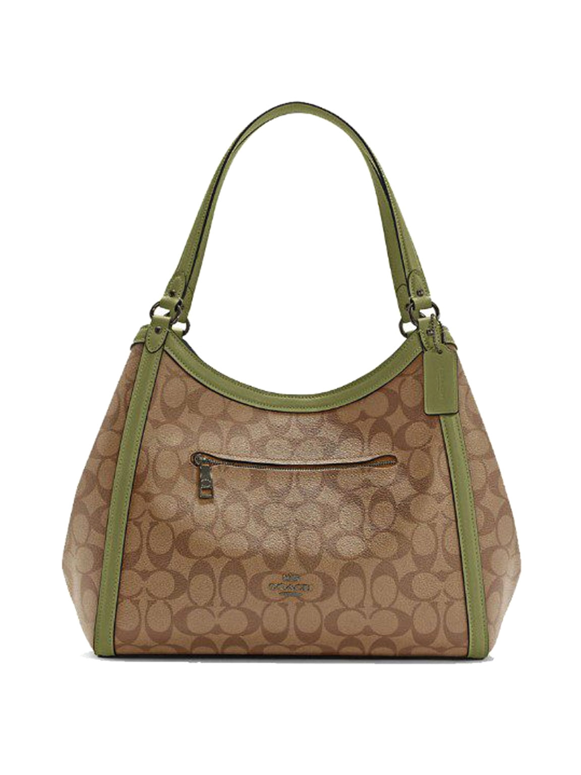 Coach Kristy Shoulder Bag Signature Khaki Olive Green - Averand