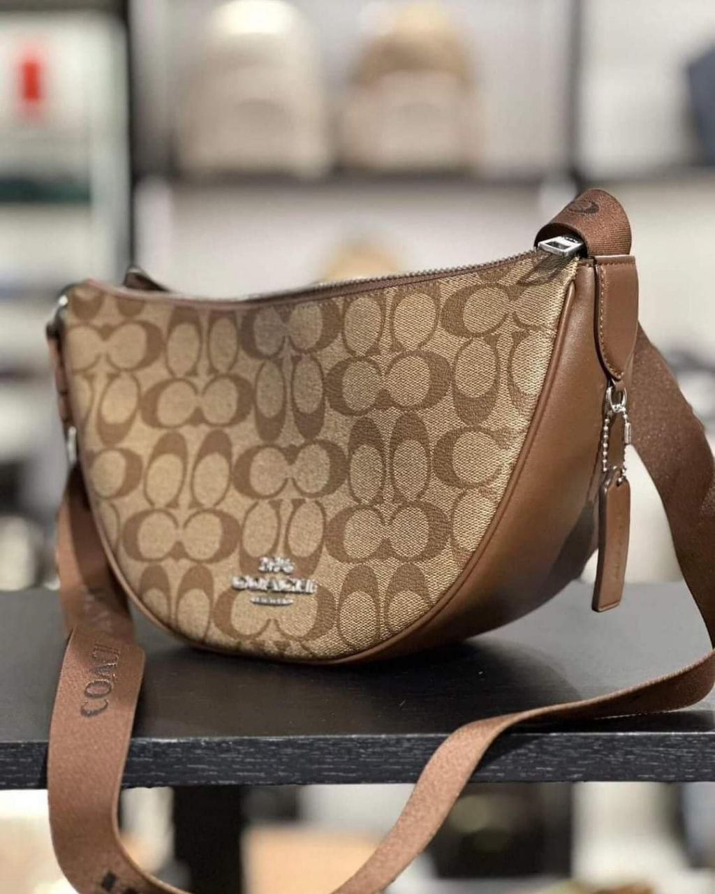Coach Pace Crossbody Signature Brown - Averand
