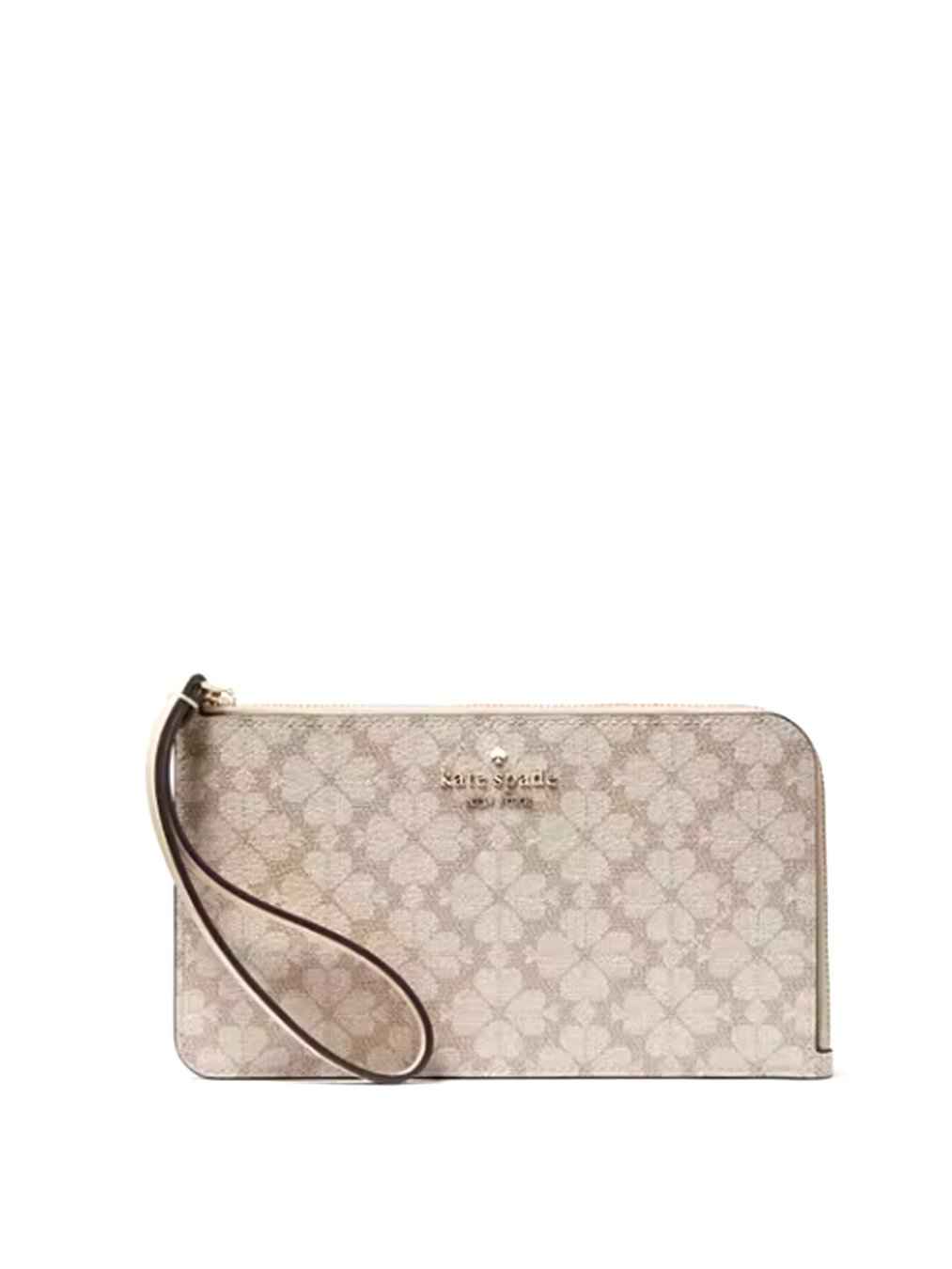 Kate Spade Lucy Medium L Zip Wristlet Flower Beige - Averand