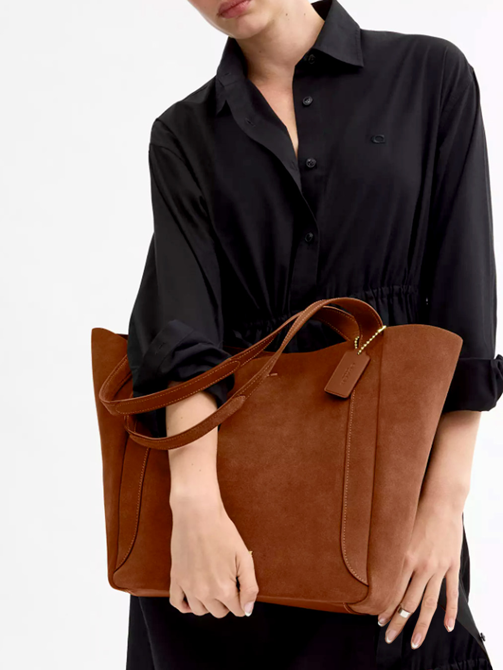 Coach Hadley Tote Suede Sienna - Averand