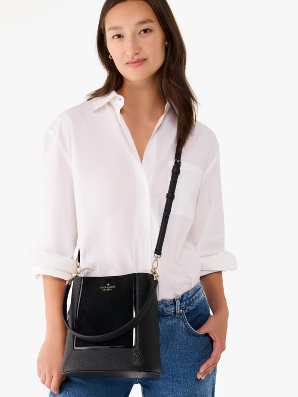 Kate Spade Lena Bucket Suede Black Multi - Averand