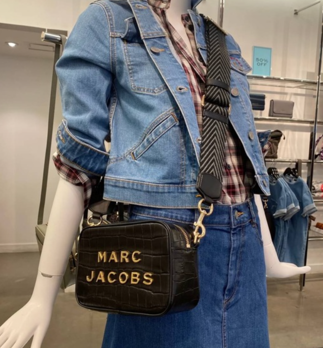 Marc Jacobs Flash Croc Embossed Crossbody Black - Averand