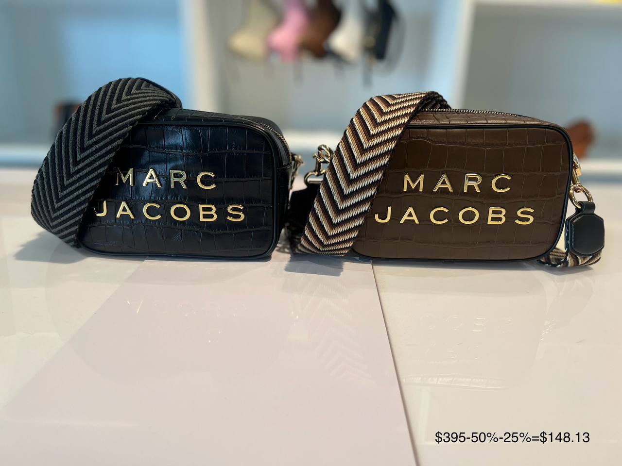 Marc Jacobs Flash Croc Embossed Crossbody Black - Averand