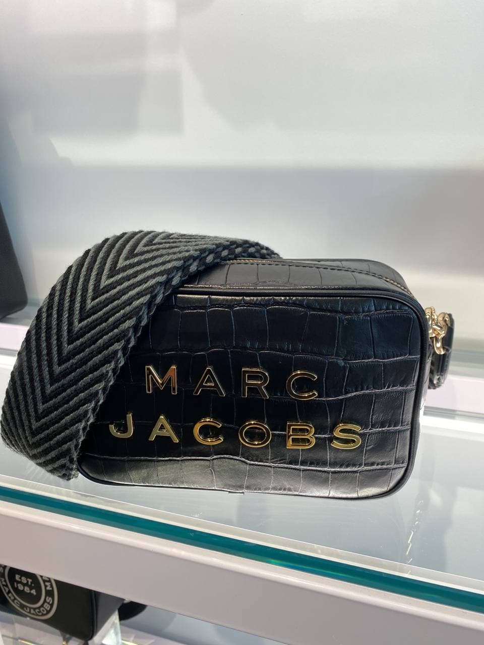 Marc Jacobs Flash Croc Embossed Crossbody Black - Averand